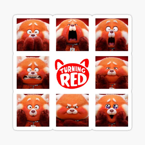 "Panda Turning Red" Sticker for Sale by parlansukirman | Redbubble