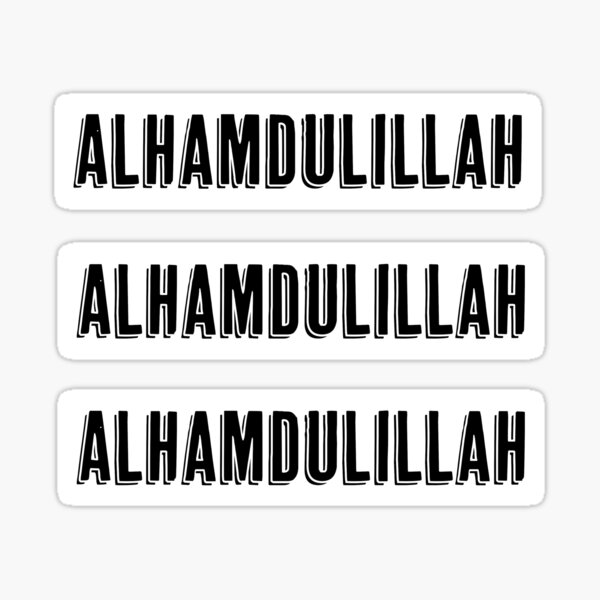 "Alhamdulillah Sticker Pack" Sticker by ZamZamDesign | Redbubble