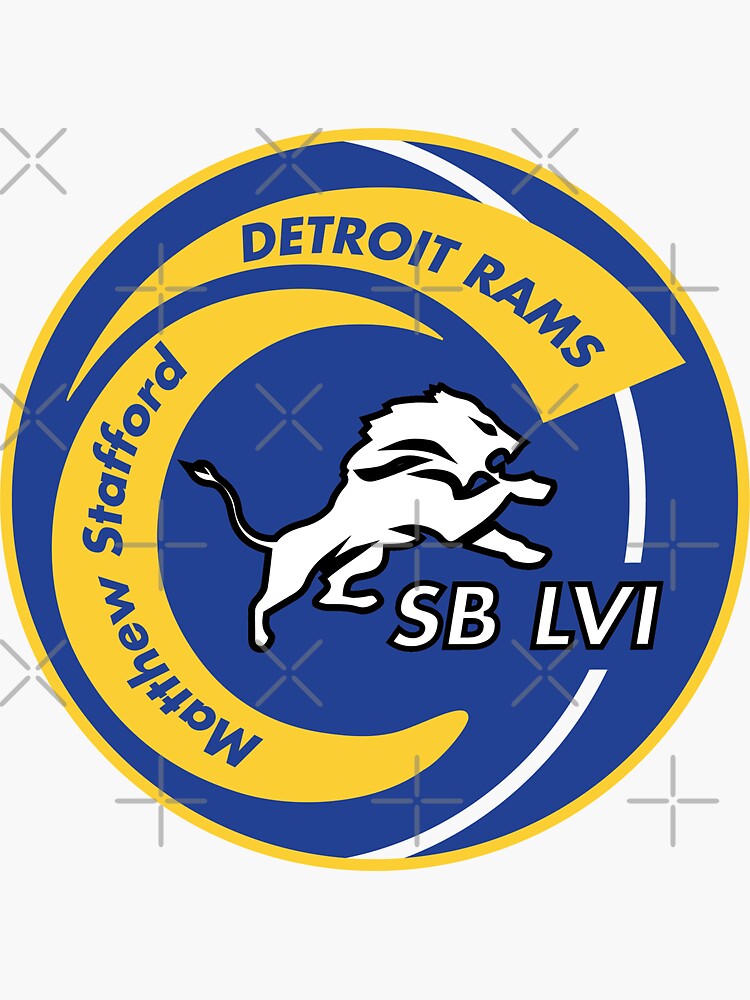"DETROIT RAMS" Sticker for Sale by BorderC | Redbubble