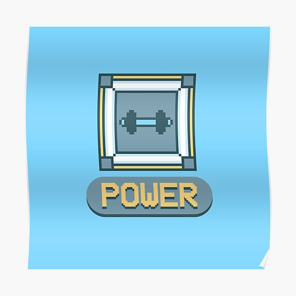 "Strength Power Up" Poster for Sale by milanicreative | Redbubble