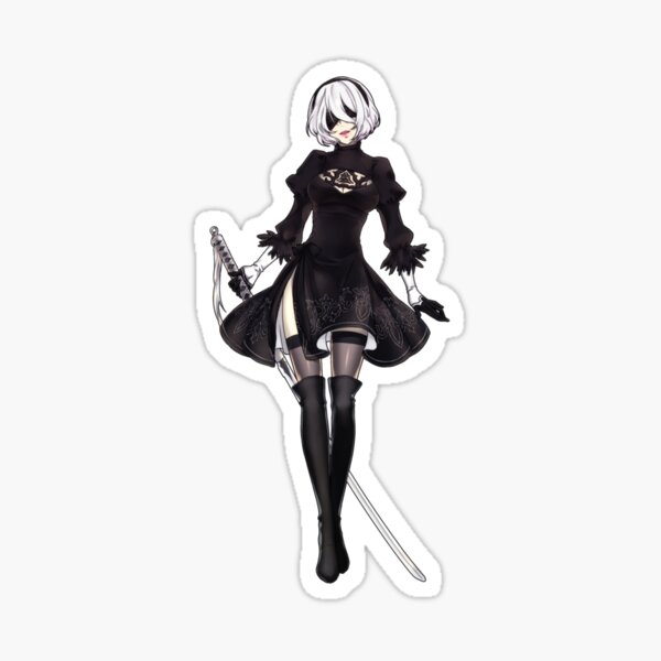 "2 B Nier Automata" Sticker for Sale by MrPiePia | Redbubble
