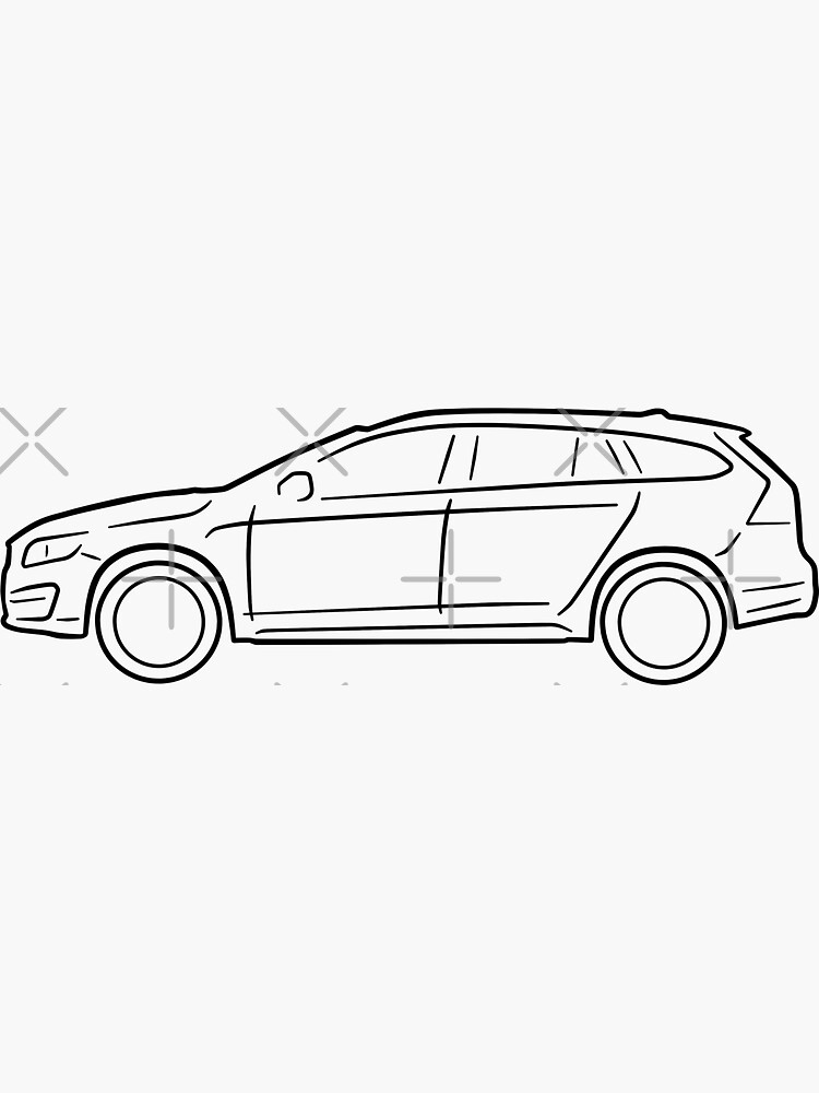 "Volvo V60 " Sticker for Sale by AutoClub | Redbubble