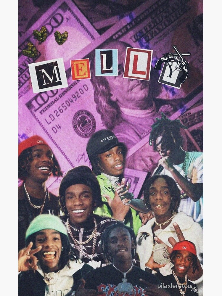 "ynw melly collage purple" Poster for Sale by pilaxleretour1 | Redbubble