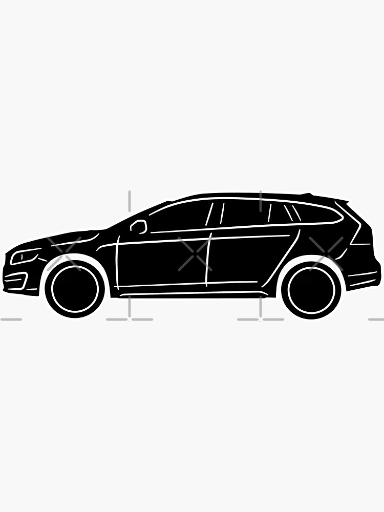 "Volvo V60 " Sticker by AutoClub | Redbubble
