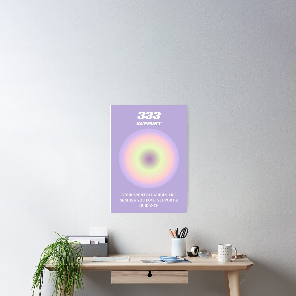 "333 purple angel number" Poster by RiriDesign | Redbubble