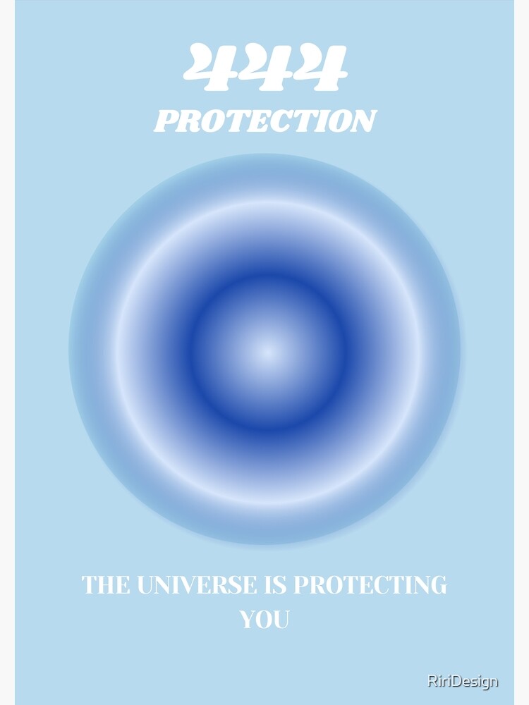 "444 blue angel number" Poster for Sale by RiriDesign | Redbubble