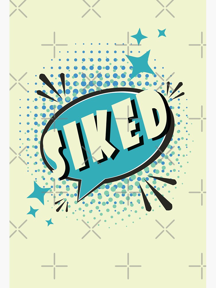 "SIKED Comic Speech Bubble Meme Funny Teal Green" Sticker by AndrejaK88 ...