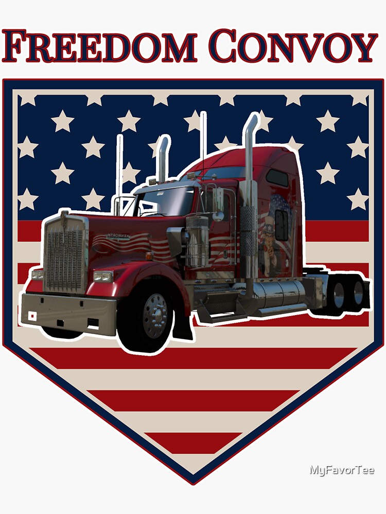 "Truckers Support Freedom Convoy 2022 Vintage Convoy" Sticker by ...