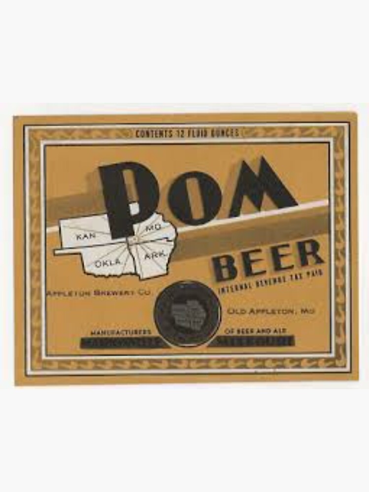 "POM Beer" Sticker by uniquenostalgia | Redbubble