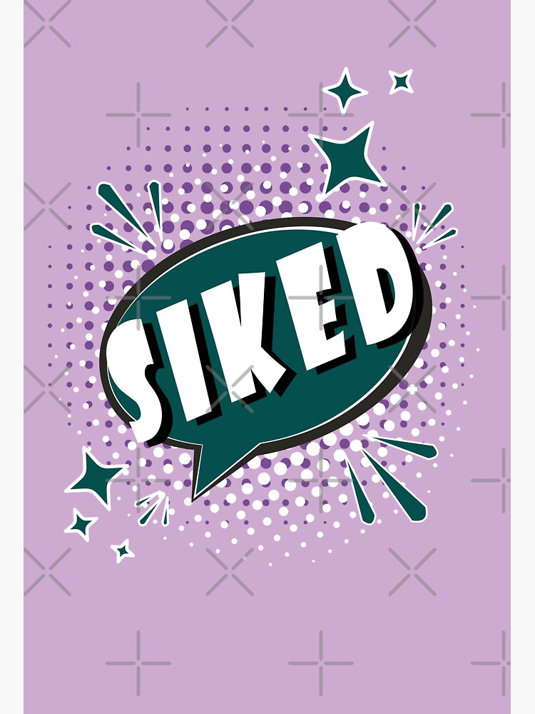 "SIKED Comic Speech Bubble Meme Funny Lavender Palette" Sticker by ...