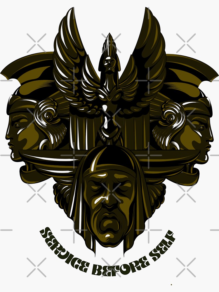 "Service before self " Sticker for Sale by Pradeep11 | Redbubble