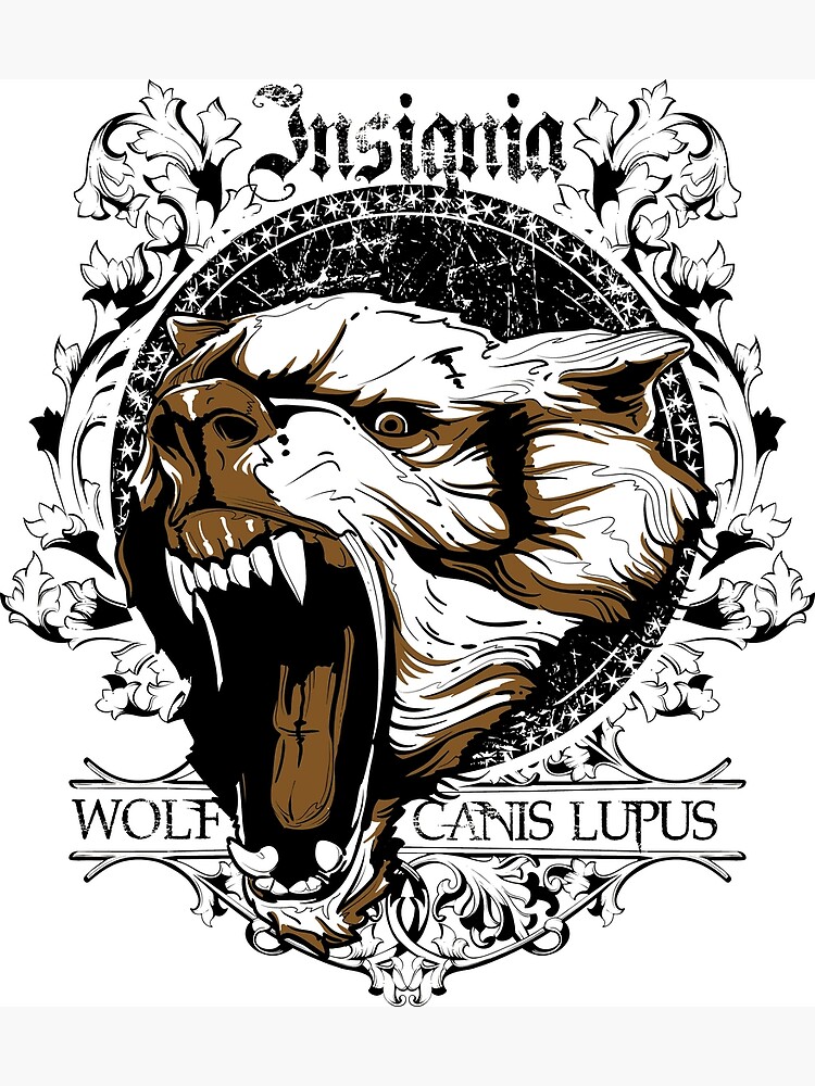 "Vintage Werewolf Head Insignia" Poster by ChicLilyShop | Redbubble