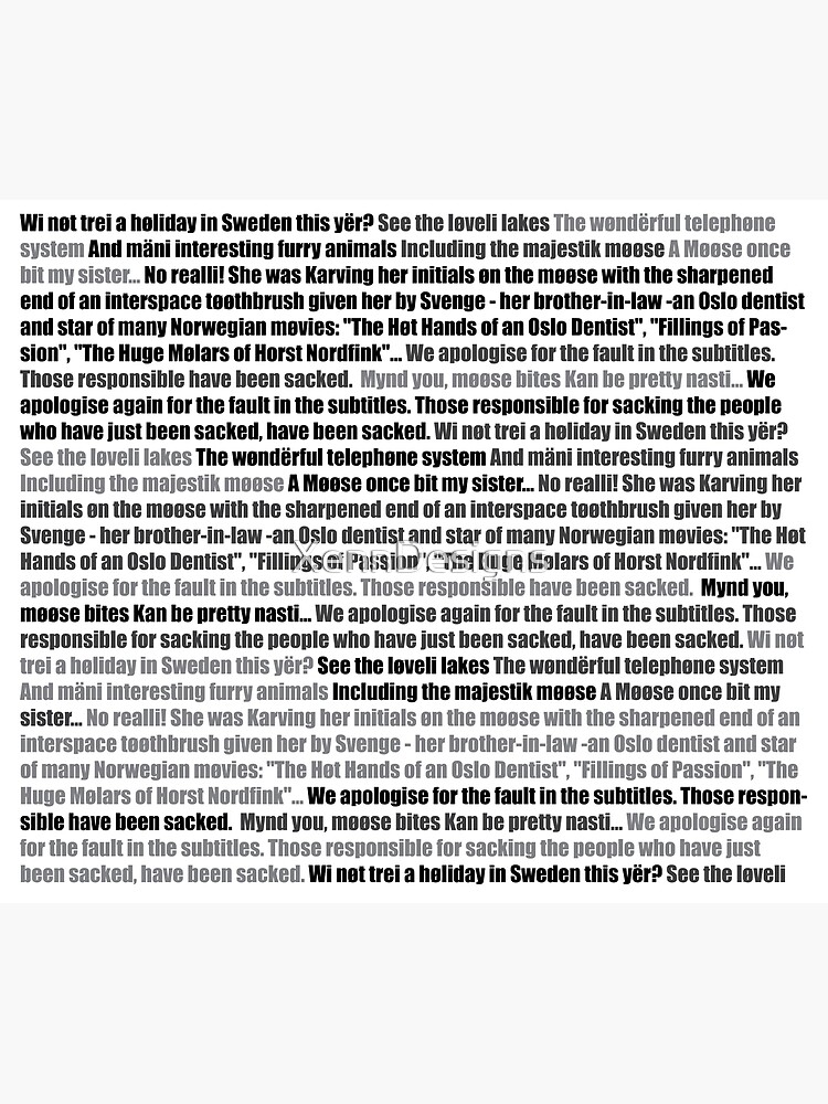 Monty Python and The Holy Grail Opening Credits Text Premium Matte ...