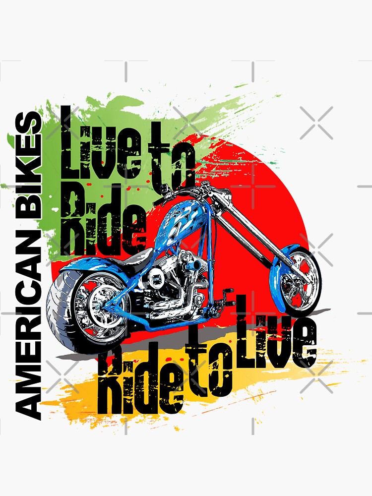 "Live to ride - Ride to live" Sticker by Concept-Hub | Redbubble