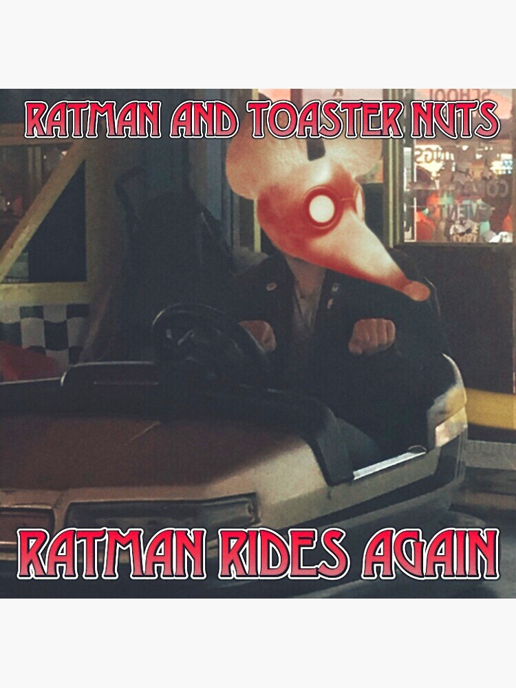 "Ratman rides again cover" Sticker by Ratmantoaster | Redbubble