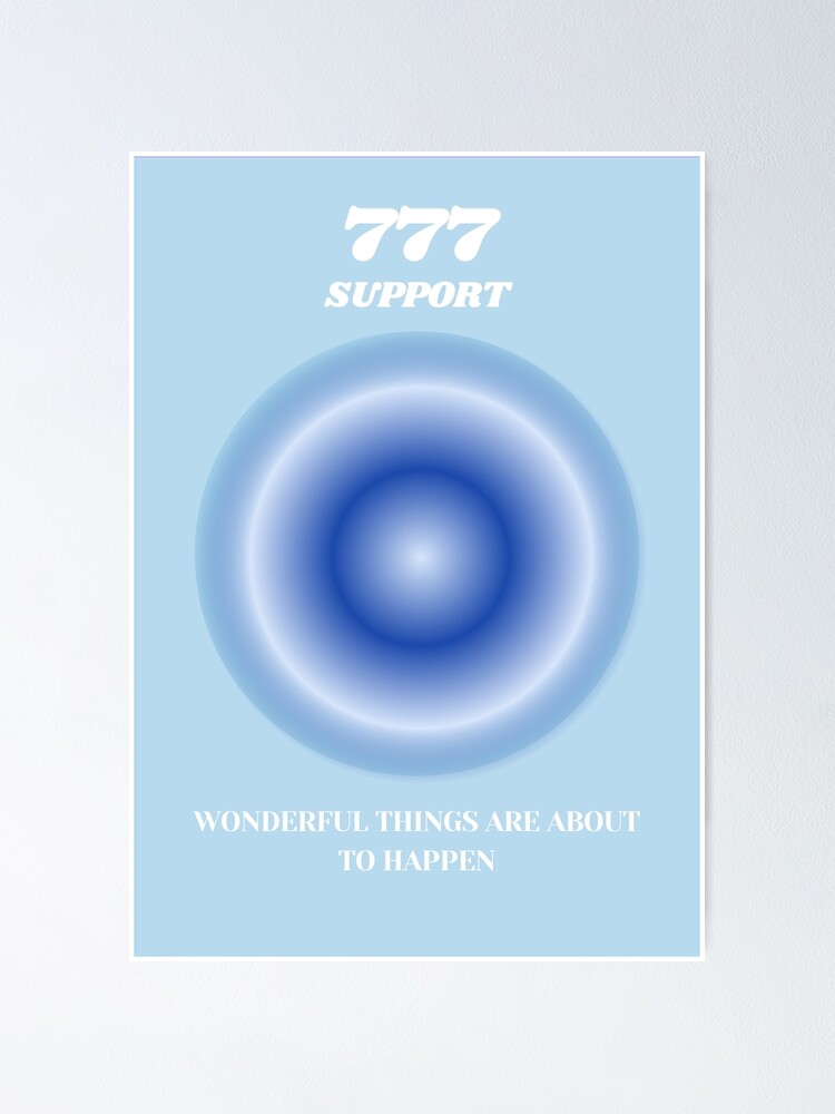 "777 blue angel number" Poster by RiriDesign | Redbubble