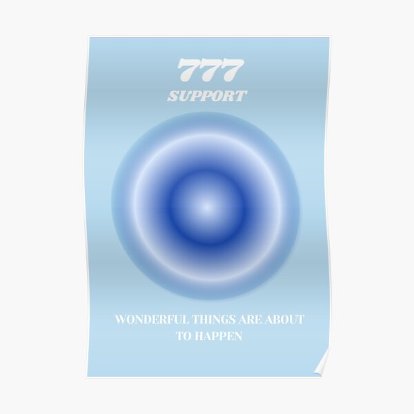 "777 blue angel number" Poster by RiriDesign | Redbubble