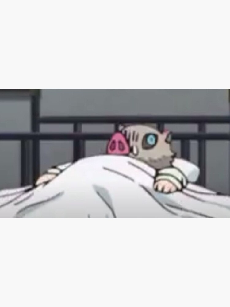 "Demon Slayer Inosuke Hashibira Sleep Meme" Sticker by juberoni | Redbubble