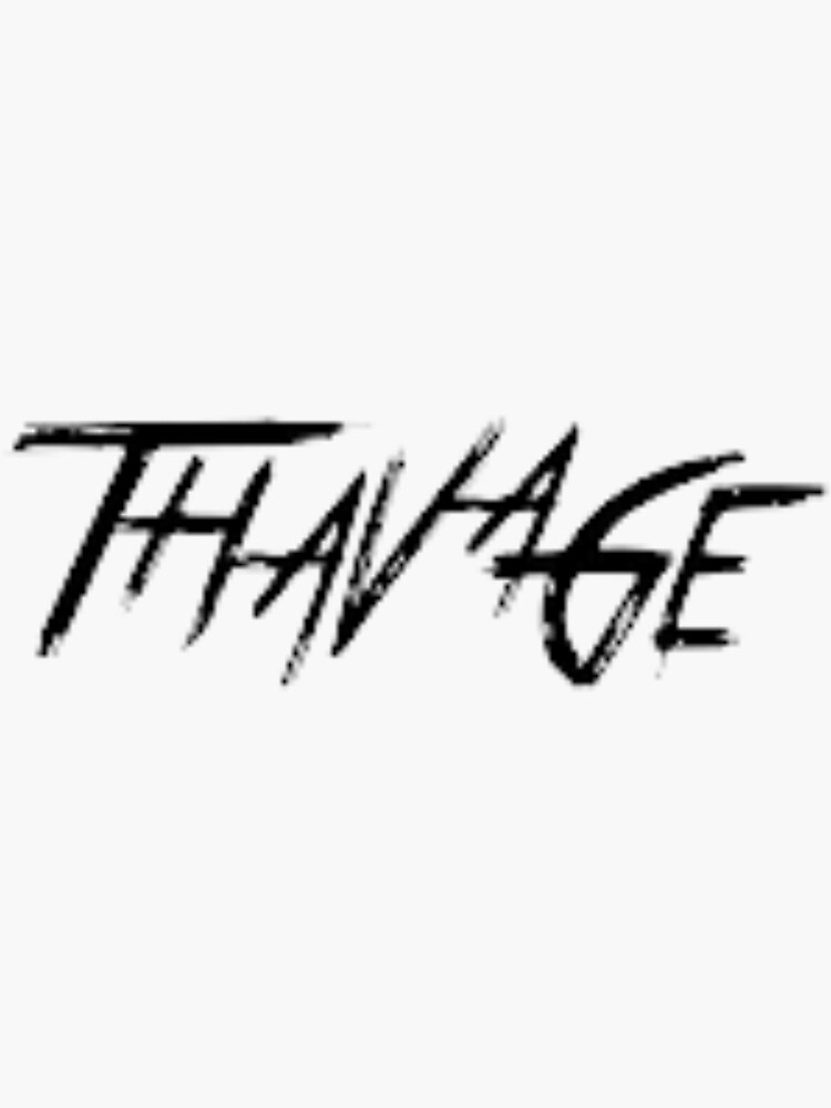 "Thavage" Sticker for Sale by fayzadesign | Redbubble