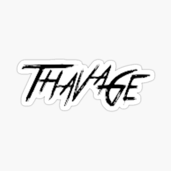 "Thavage" Sticker for Sale by fayzadesign | Redbubble