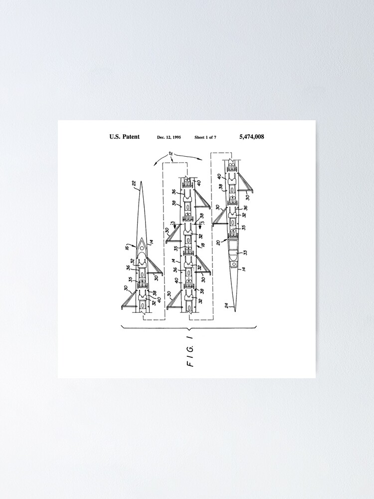 "8 Man Rowing Shell Scull Patent, boat art" Poster for Sale by anodyle ...