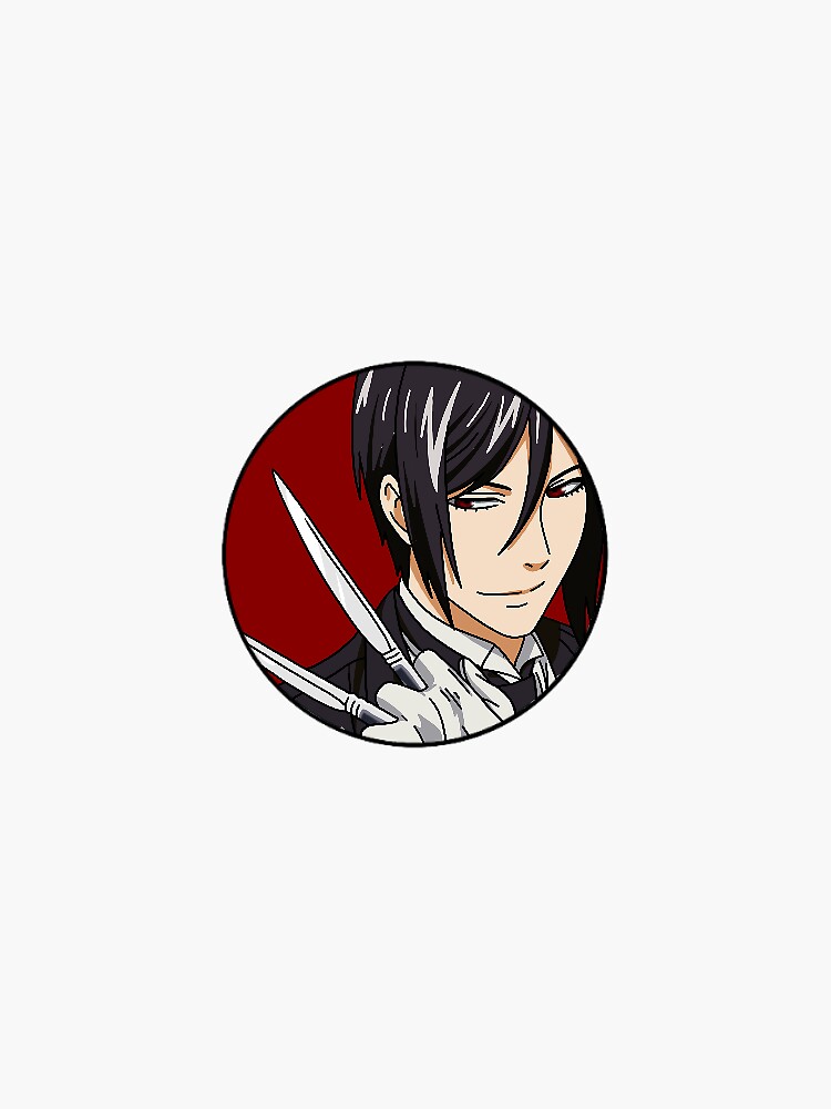 "Black Butler Sebastian Outline Art" Sticker by Cyntav15 | Redbubble