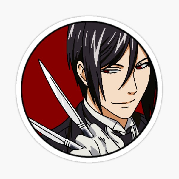 "Black Butler Sebastian Outline Art" Sticker by Cyntav15 | Redbubble