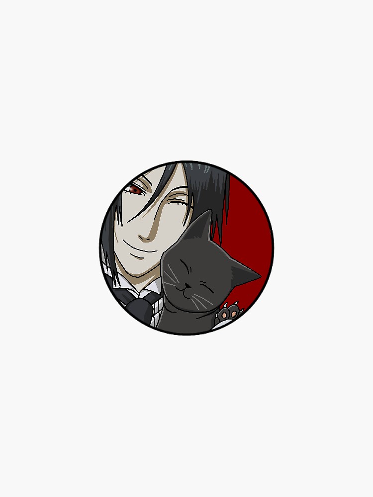 "Black Butler Sebastian Outline Art" Sticker by Cyntav15 | Redbubble