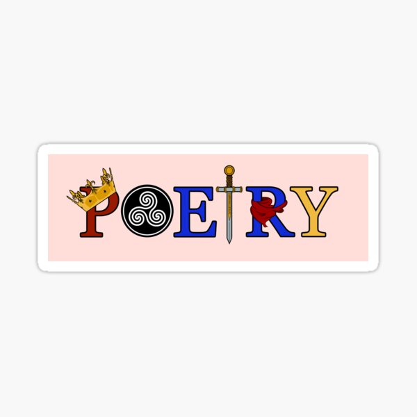 "Merlin and Arthur - Poetry V.2" Sticker for Sale by OliviaBeckett ...