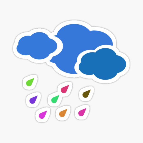 "Clouds raining " Sticker by Otmanshioui | Redbubble