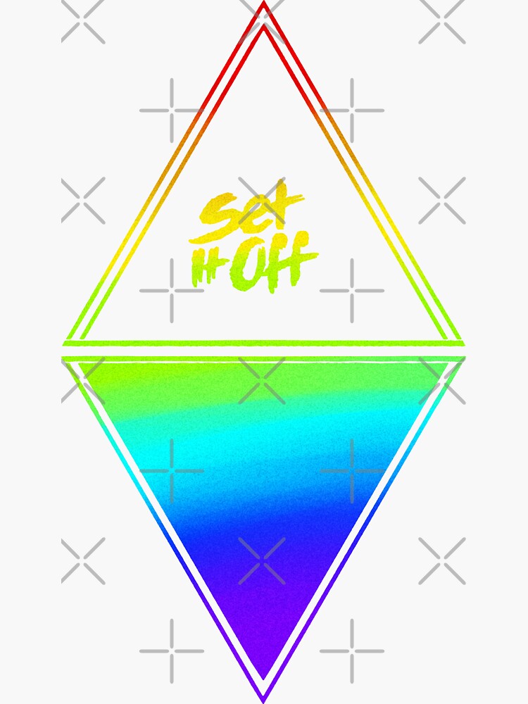 "Set it off duality diamond (Rainbow)" Sticker by ChloeNeko | Redbubble