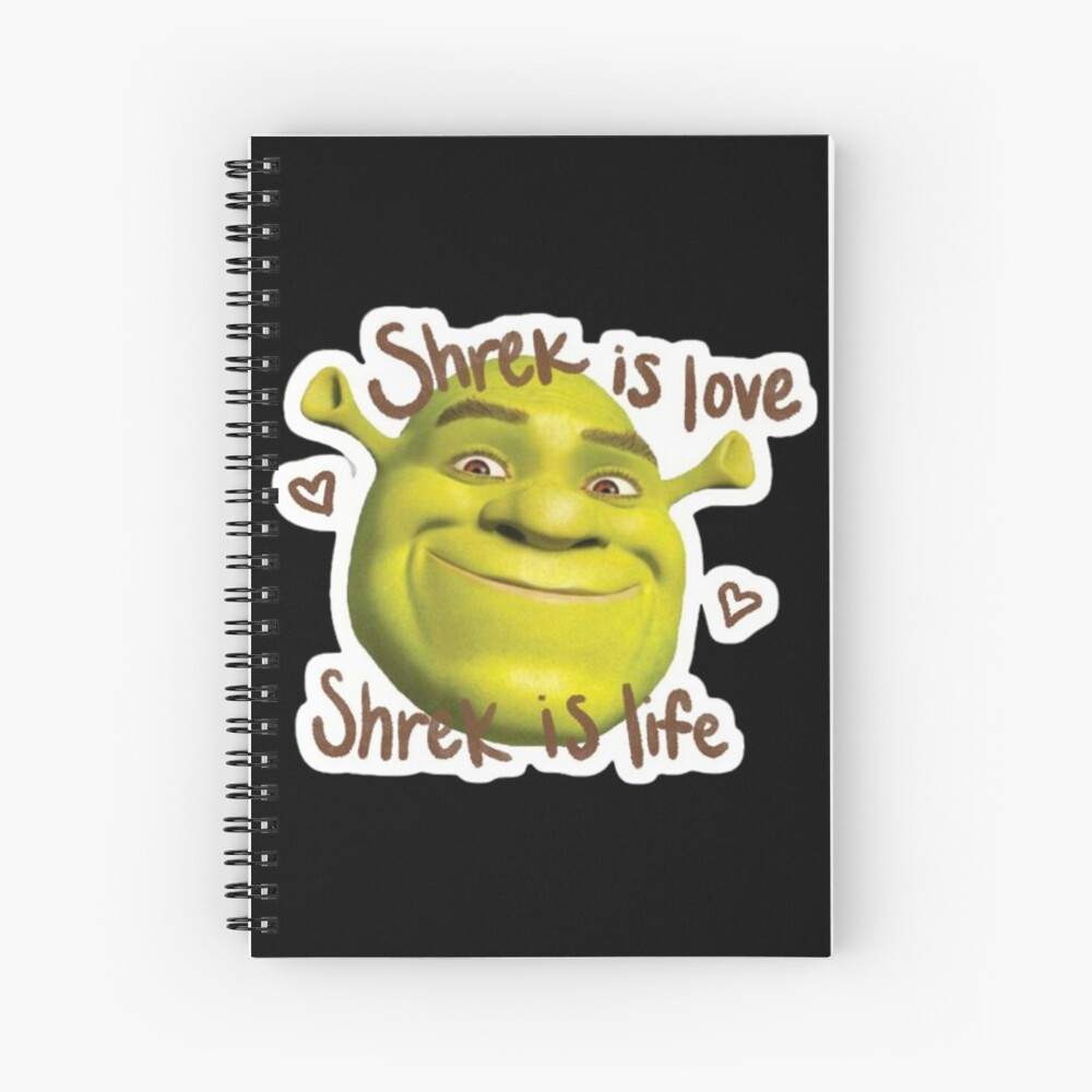 "Shrek my love - Shrek my life, cartoon" Spiral Notebook by Picart-jpeg ...