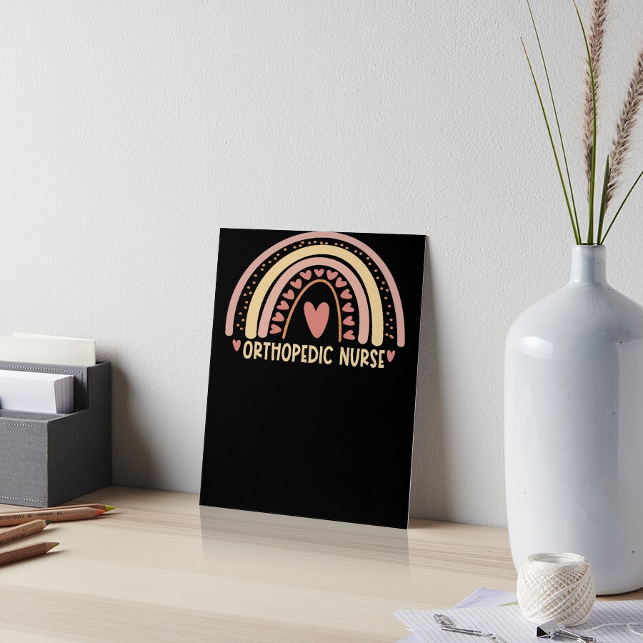 "Orthopedic Nurse Boho Rainbow Cute Nursing Student" Art Board Print ...