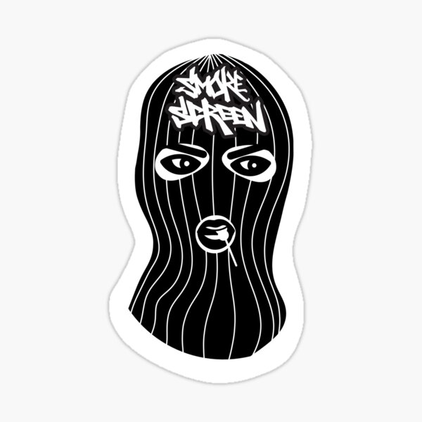 "Bally Mask On" Sticker for Sale by SmokeScreenSKN | Redbubble