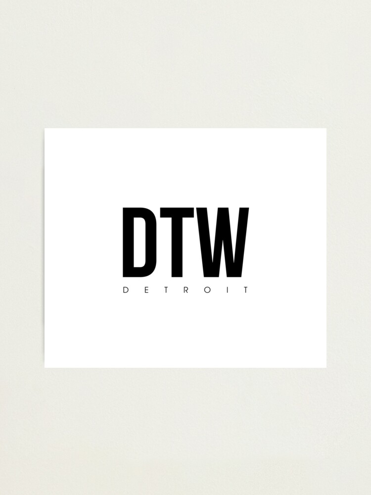 "DTW - Flughafencode von Detroit" Fotodruck von CartoCreative | Redbubble