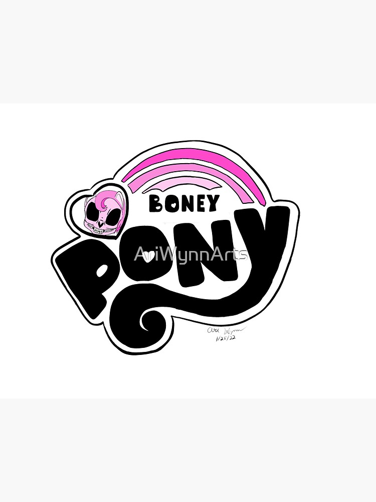 "Boney Pony Logo" Sticker for Sale by AriWynnArts | Redbubble