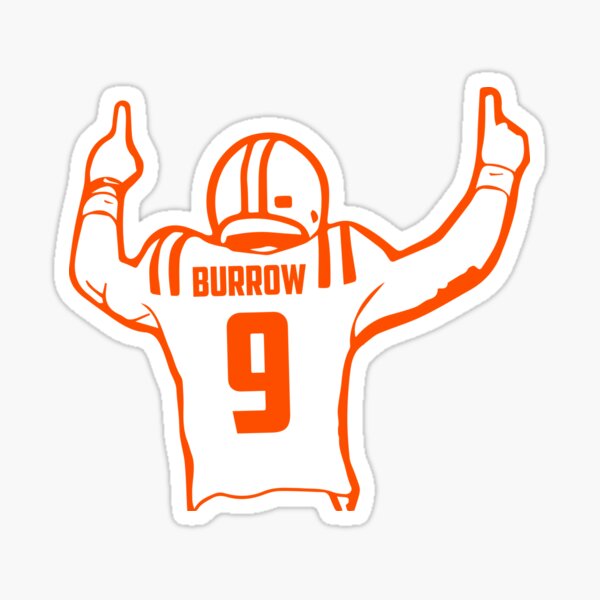 "9 Burrow - Cincinnati Bengals Jersey " Sticker by PERFECT2020 | Redbubble