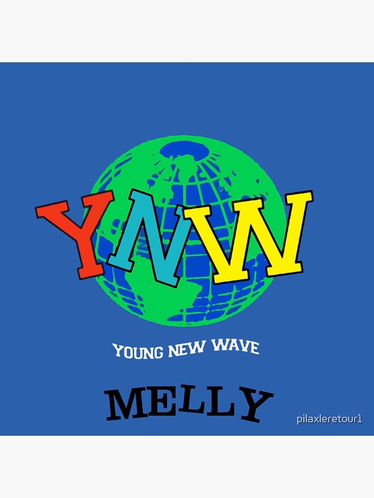 "YNW MELLY young new wave logo" Sticker for Sale by pilaxleretour1 ...