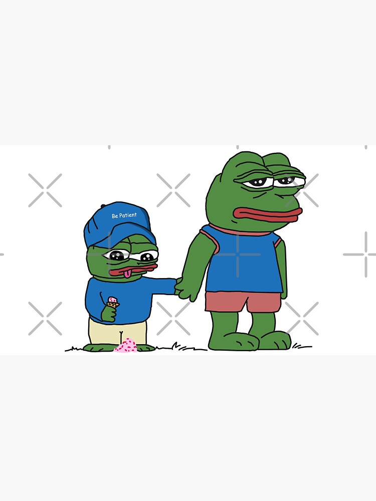 "PepeTheFrog and Kid Brother Apu Apustaja with ice cream holding hands ...