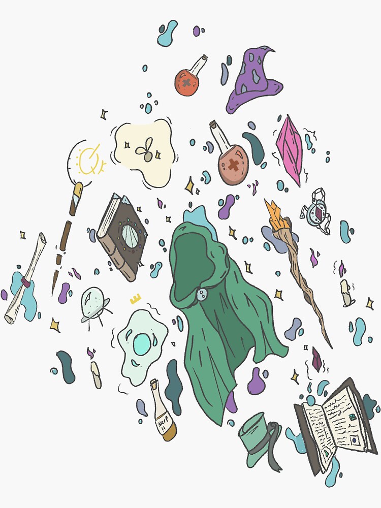 "Wizards Bag" Sticker for Sale by Skull-Kid96 | Redbubble