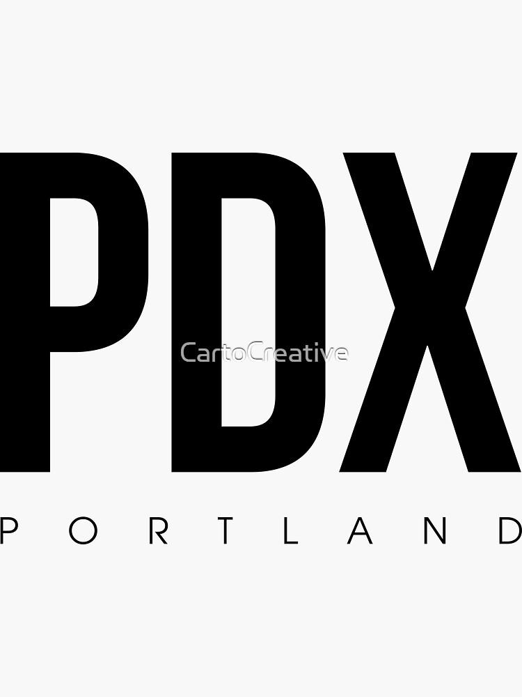 "PDX - Portland Airport Code" Sticker for Sale by CartoCreative | Redbubble