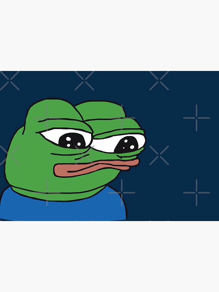 "PepeTheFrog Apu Apustaja The Helper Wall eyed pepe Blue with Sticker ...