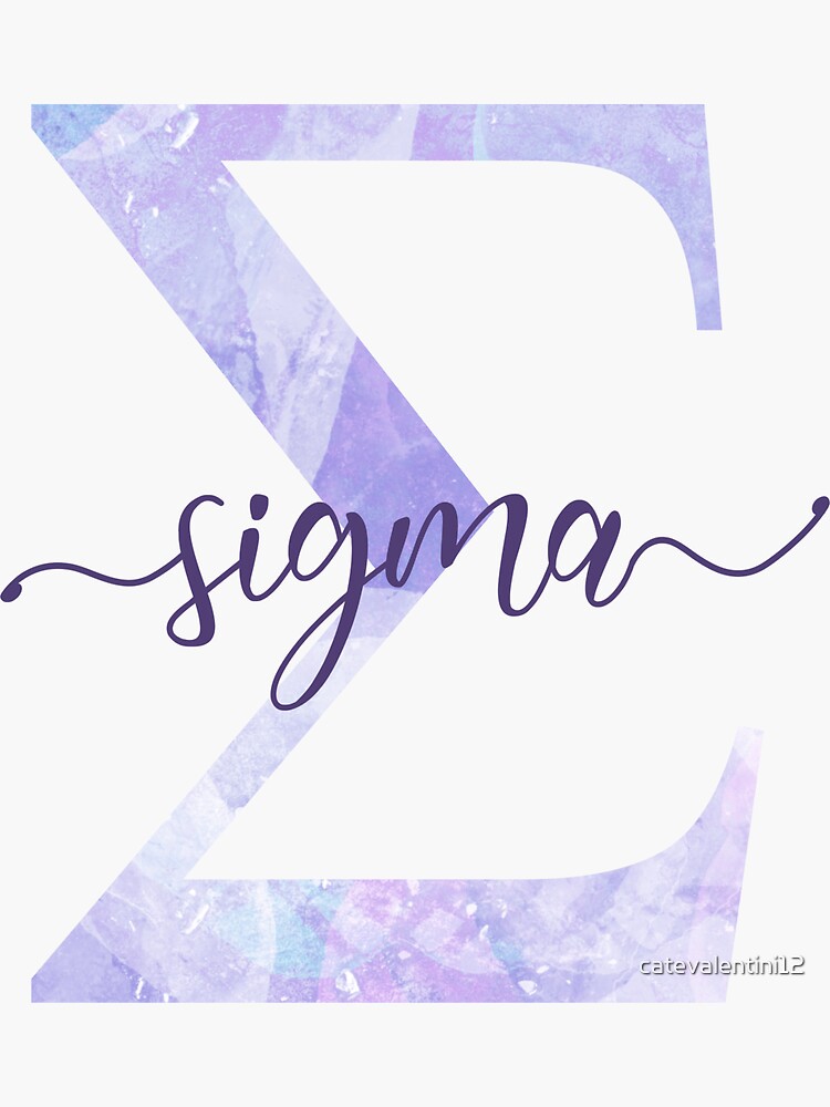 "Sigma letter" Sticker for Sale by catevalentini12 | Redbubble