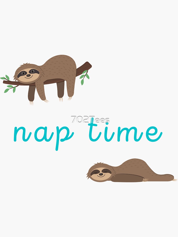 "nap time sloth" Sticker by 702Tees | Redbubble