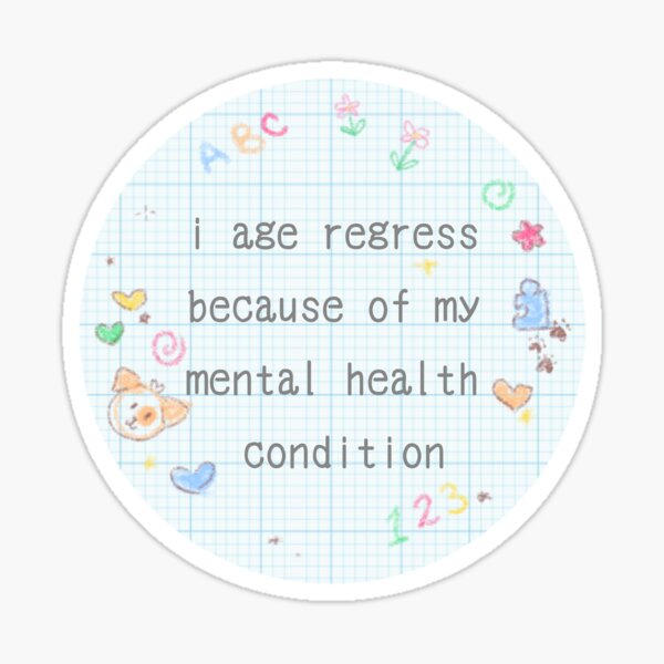 "Age Regression Awareness" Sticker by doodler-moomi | Redbubble