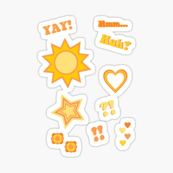 "Yellow & Orange Sticker Pack" Sticker for Sale by createwithday ...
