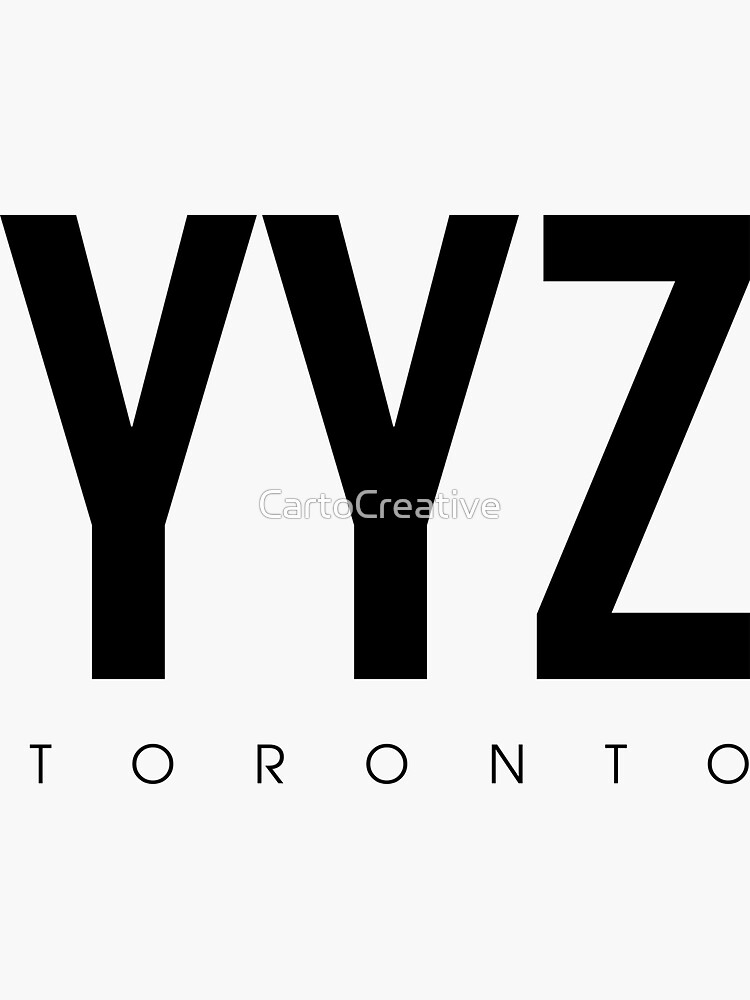 "YYZ - Toronto Airport Code" Sticker by CartoCreative | Redbubble