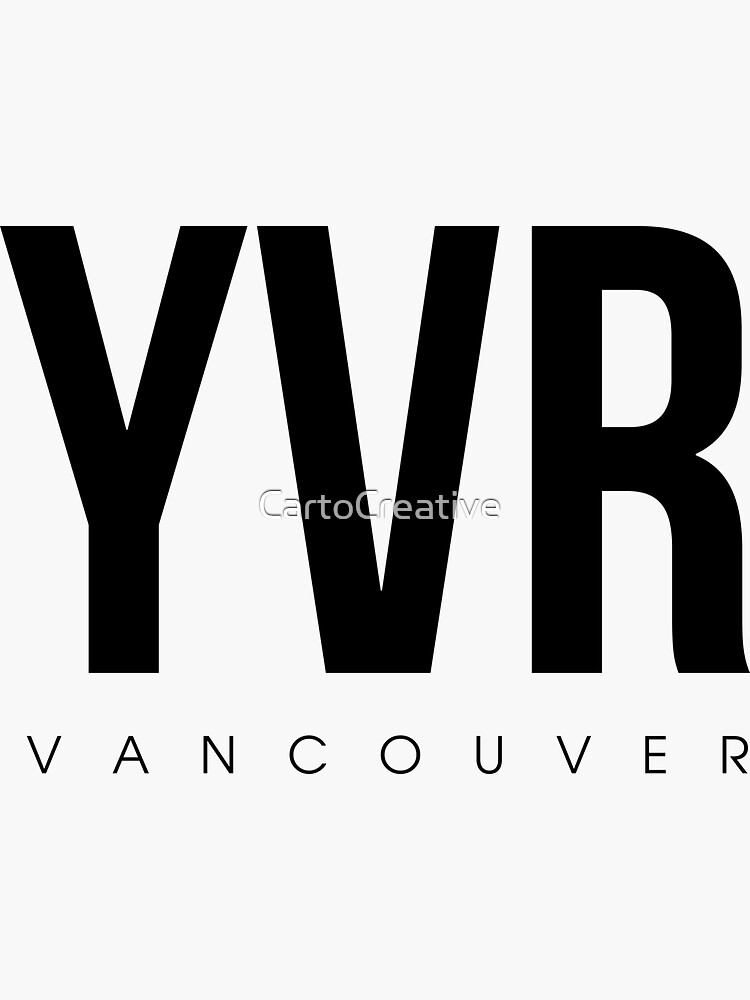 "YVR - Vancouver Airport Code" Sticker for Sale by CartoCreative ...