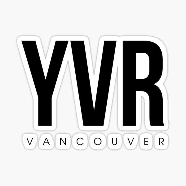 "YVR - Vancouver Airport Code" Sticker for Sale by CartoCreative ...