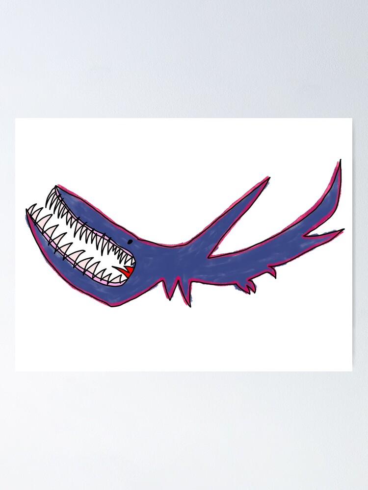 "Mega Shark Monster " Poster by SamArtWorld2022 | Redbubble